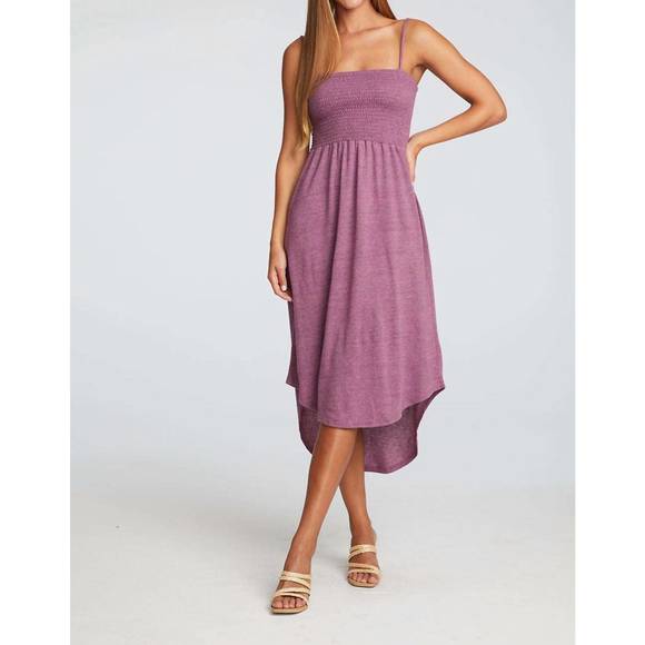 Chaser | Dresses | New Chaser Smocked Top Hi Lo Shirtail Midi Dress In ...